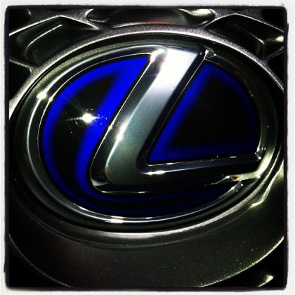 Sweet Blue Lexus Logo for PHEV Concept - The Green Living Guy