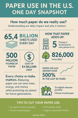 How Much Paper does the US use Each Day? - The Green Living Guy